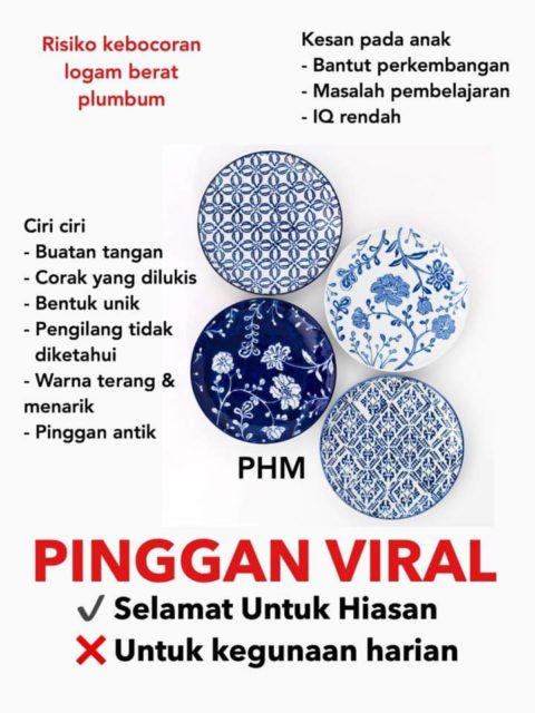 Pinggan viral bahaya, tidak selamat untuk kegunaan harian - Pendidik2u